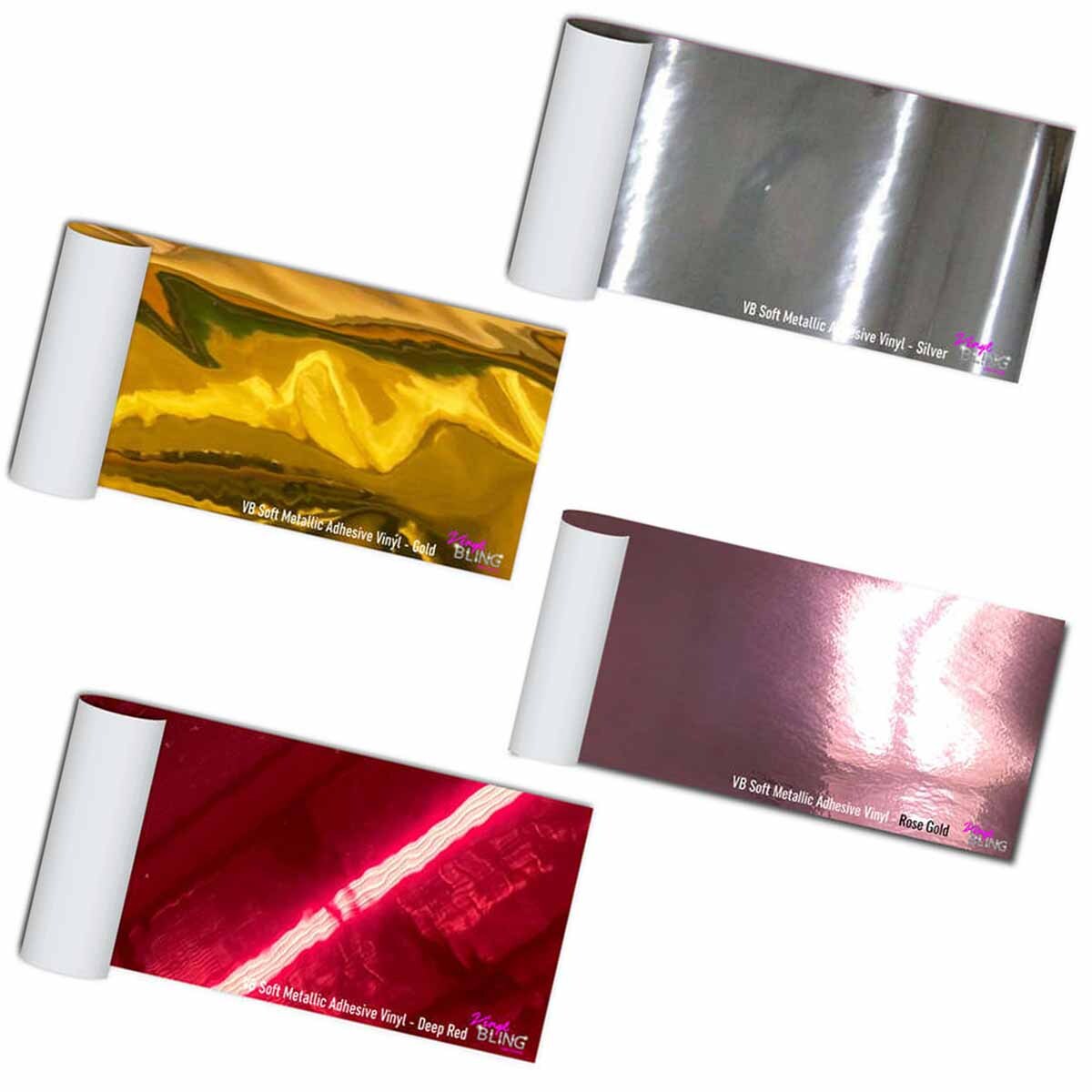 Soft Metallic Adhesive Vinyl 30x100cm - Vinyl Bling Craft Styling