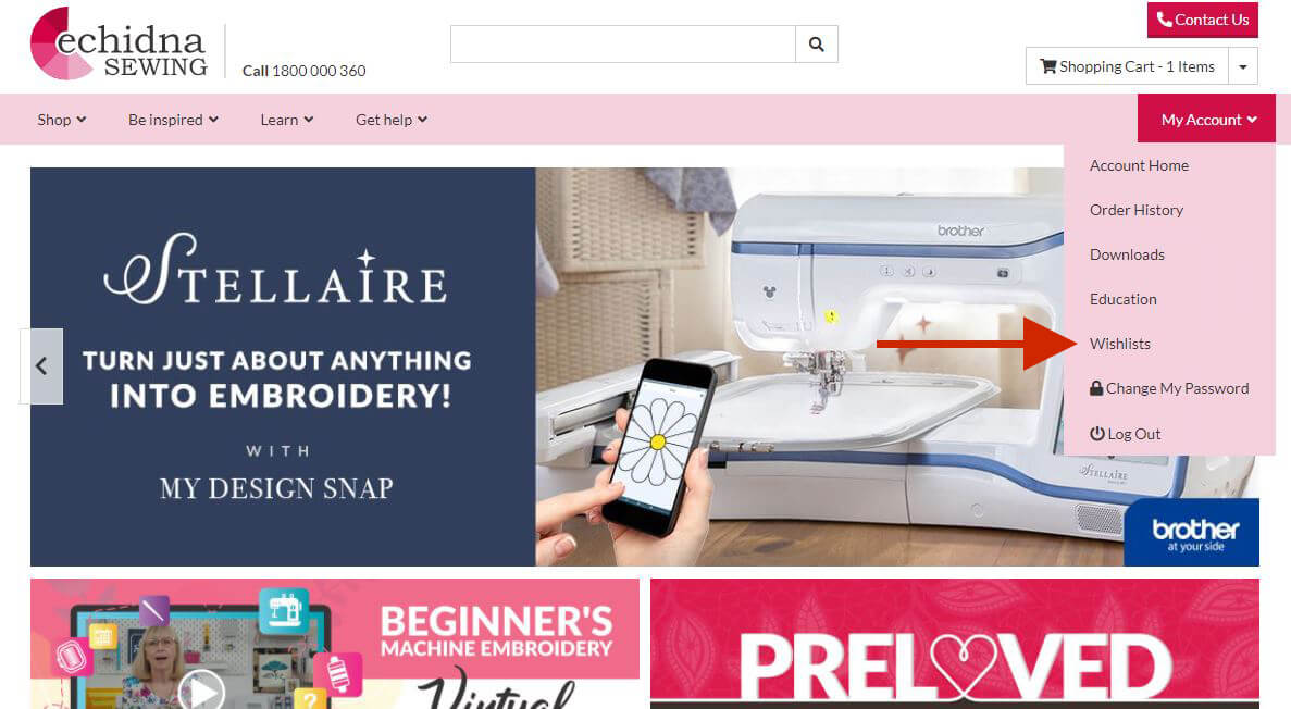 Website Help Create and share your wishlist